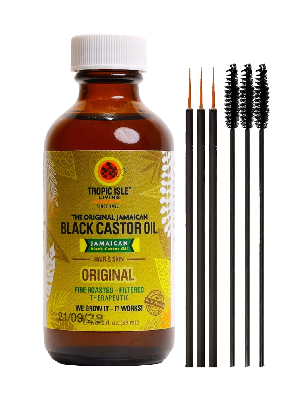 Jamaican Black Castor Oil Original With Brush Set Tropic Isle Living